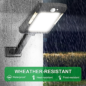 Engrepo Solar Lights Outdoor, 48 LEDs Solar Powered Motion Sensor Light, Security Waterproof Solar Flood Light for Yard, Fence, Garden, Patio, Front Door, Shed, Deck, Path, Gutter. 2 Pack