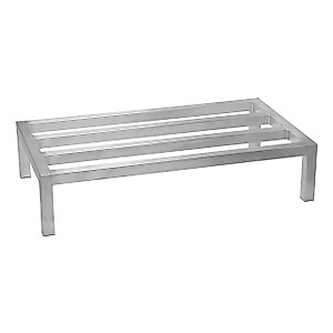 Winco 20-Inch by 36-Inch Dunnage Rack, 8-Inch High, 1800-Pound Capacity,Aluminum,Medium