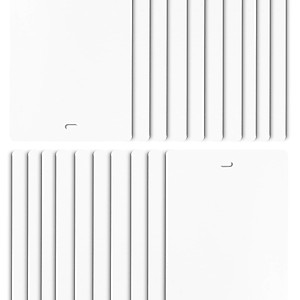 DALIX PVC Vertical Blind Replacement Slats Curved Smooth White 64.5 x 3.5 (20-Pack)