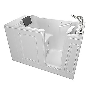 American Standard 3051.119.CRW Acrylic Whirlpool and Air Spa 30"x51" Right Side Door Walk-In Bathtub in White