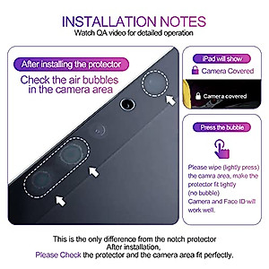Darno 2-Pack No Notch Full Coverage Screen Protector For iPad Pro 12.9 inch 6th/5th/4th/3rd Generation, Microphone Hole Only, HD Tempered Glass With Alignment Frame(2022/2021/2020/2018)