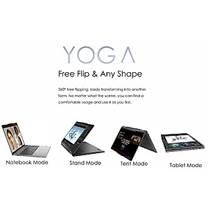 Lenovo Yoga 7i 14" 2.2K Touchscreen 16:10 2 in 1 0.69" Slim Laptop Intel Evo 10-Core i7-1355U 2 x Thunderbolt4 Wi-Fi 6 Long Battery Life - 12H Storm Grey Win11 W/Mouse Pad (16GB RAM | 512GB PCIe SSD)