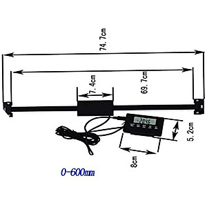 Digital Readout Linear 0-600mm Accurate Digital LCD Digital Readout Lathe Linear Scale for Milling Machines Linear Digital Readout