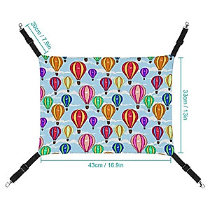 Colorful Hot Air Balloon Pet Hammock Comfortable Adjustable Hanging Bed for Small Animals Dogs Cats Hamster