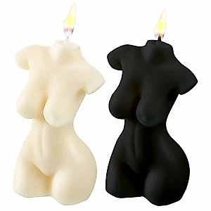 2 PCS Large Body Shaped Candles, Torso Soy Wax Body Candle, Vanilla Scented Aesthetic Candle Home Decoration for Mother's Day Bedroom Bathroom Aesthetic Decoration