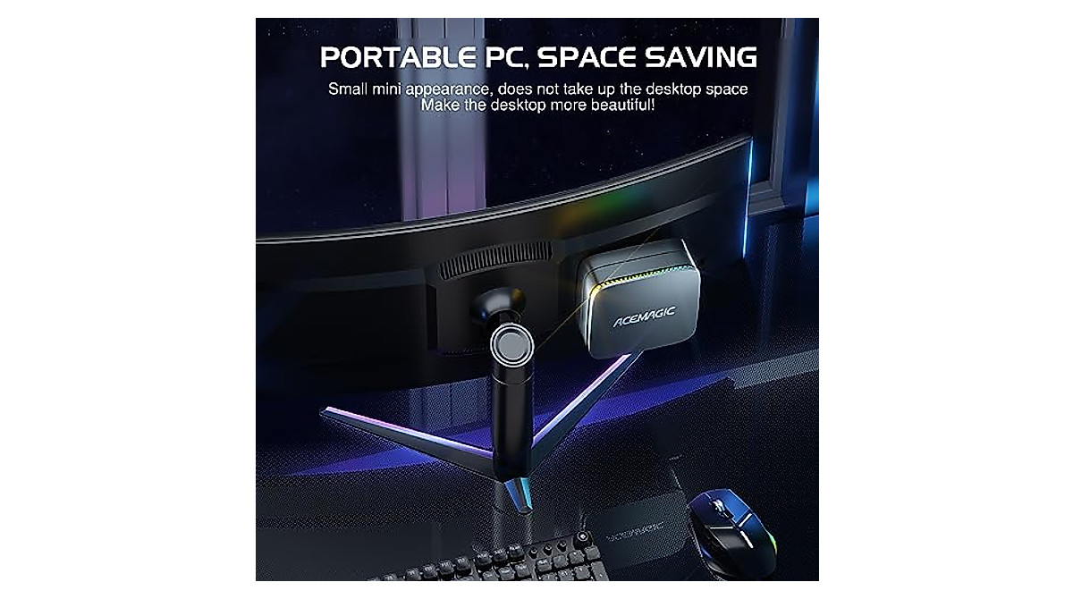 Mini PC RGB AK1 Plus, Intel N95(up to 3.4GHz) 12th Gen Processor Mini ...