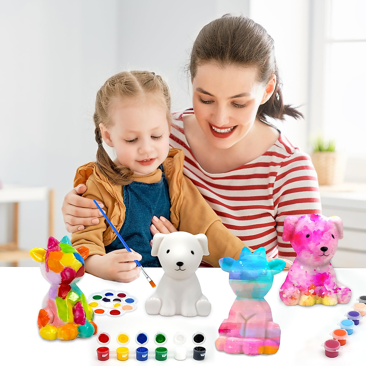 HAPMARS Paint Your Own Dog Lamp Kit 1pcs, DIY Dog Art Craft Painting Kits for Girls Boys Kid Age 4 5 6 7 8 9 10 11 12+, Art Supplies Creative Gifts for Easter, Birthday, Christmas, Party