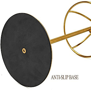 K KAIDIYIN Hat Display Stand Titanium Gold Hat Stand,Set of 2,Height Adjustable Cap Rack, Fingerprint Resistant, Durable Stainless Steel Material