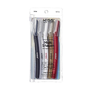 Kiss New York Eyebrow Razor Trimmer Facial Hair Shaper Remover, Multipurpose Exfoliating Dermaplaning Dermaplane Shaving Tools for Men & Women 5 Count