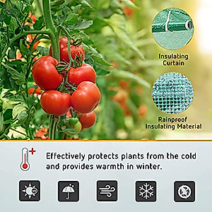 VIVOSUN 10x7x7 Ft. Large Walk in Greenhouse, Greenhouse Tunnel, Garden Plant Hot House with White PE Cover, Roll-up Zipper Door and Window for Outdoor