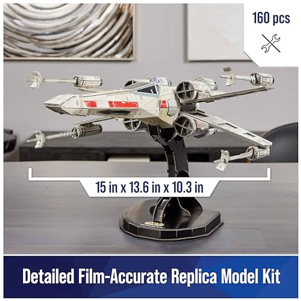 4D Build Star Wars T-65 X-Wing Starfighter 3D Model Kit, Star Wars Gifts, Star Wars Toys for Star Wars Fans & Collectors, Adults & Teens 12+