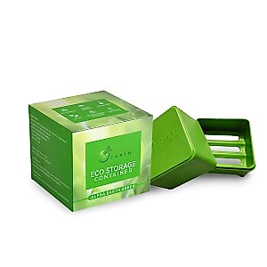 BAMBOEARTH Natural Eco-Friendly in-Shower Storage Container - Soap Dish Holder for Shampoo Conditioner & Body Bars Made of Bamboo - Extends Bar Life Plastic Free Zero Waste & Vegan (Green)