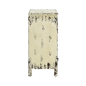 Powell Furniture 990-332 Parcel 2-Door 2-Drawer Console, White 30" L x 13.75" W x 25.5" H