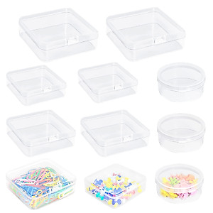 Lohoee 8Pcs Clear Game Tokens Storage Containers,Clear Organizer Storage Box Containers,Board Game Storage Containers for Small Items,Game Pieces,Craft Projects,Components,Dice,Tokens, Accessories