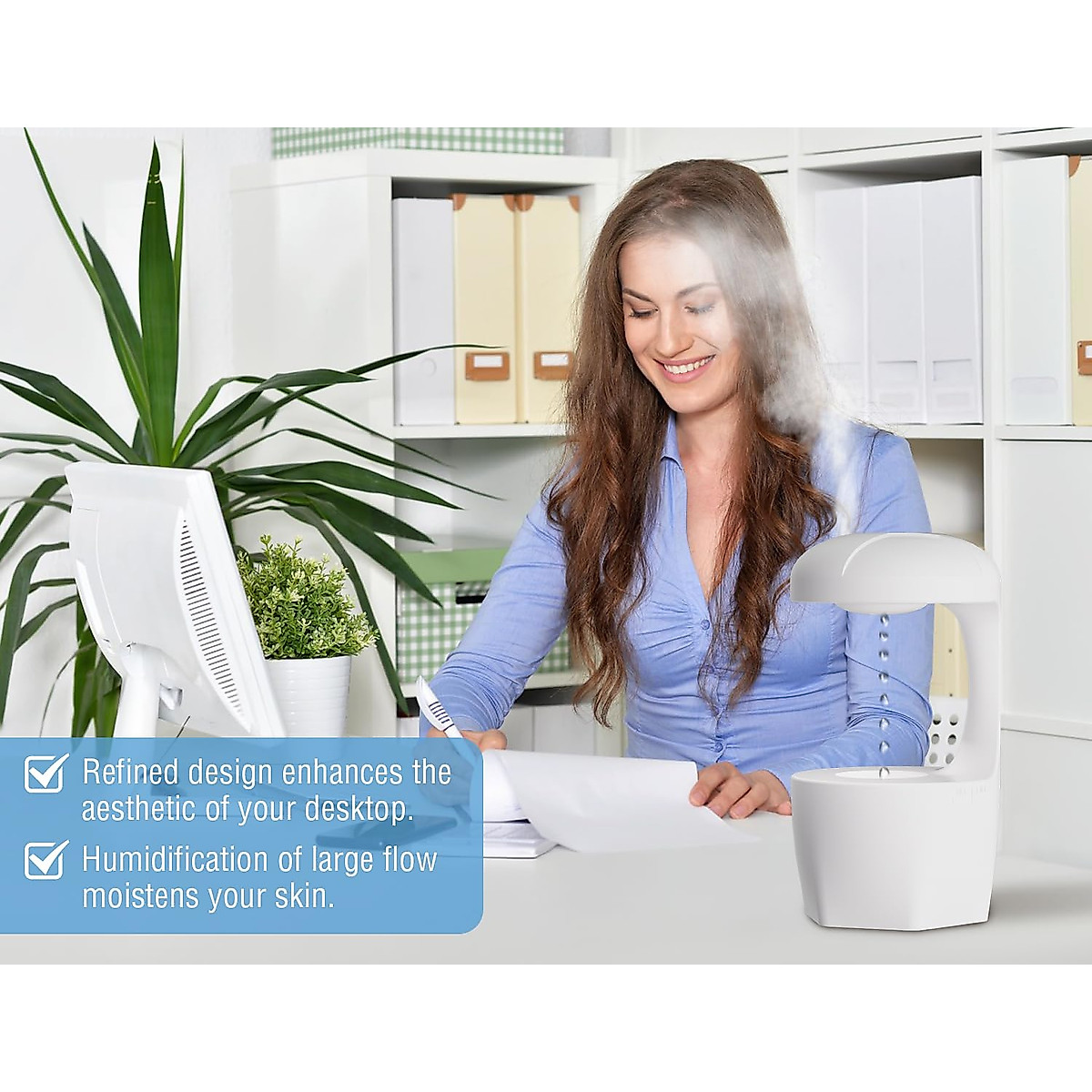 RooXchowla Humidifiers for Bedroom, Anti Gravity Humidifier, Water Drop Humidifier with Night Light,Rain Cloud Humidifierhigh-capacity Silent humidifier for Bedroom/Baby Nursery/Bathroom/Living Room.