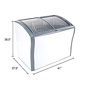 Avanti CFC836Q0WG Commercial Refrigerator/Freezer/Beverage Cooler with Smooth Sliding Glass Display Doors, Easily Converts, Multi-Use, White