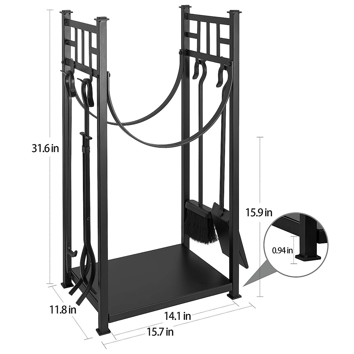 Amagabeli Large Canvas Firewood Carrier Log Tote Bundle 31.6in Large Firewood Rack Fireplace Rack Indoor