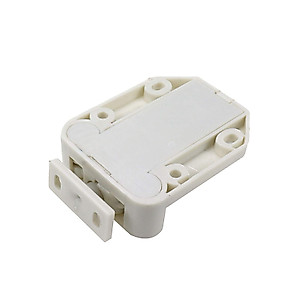 Sscon 4Pcs Catch Push To Open Cabinet Latches Touch Automatic Pop-Up Function Drawer Locks with Screws White