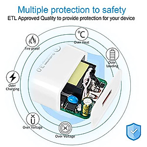 TPLTECH Quick Charge 3.0 Charger for LG Stylo 6 5 4, LG G7 G8 G8X ThinQ, LG V60 ThinQ 5G UW, LG V30 V20, LG Velvet 5G Fast Charger, LG V35 V40 V50 ThinQ, K51 K92 5G Wall Charger Type-C Charging Cable