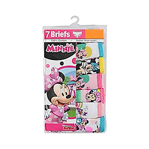 Disney girls Minnie Seven Pack Underwear Briefs, Minnie7pk, 2-3T US