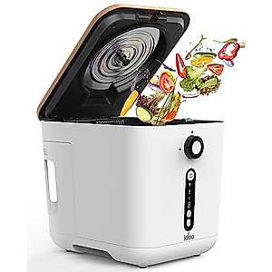 Upgraded Electric Composter for Kitchen, iDOO 3L Smart Countertop Composter Indoor Odorless with Detachable Carbon Filter, Auto Food Cycle Compost Machine, Scrap Food Waste to Dry Compost for Plants