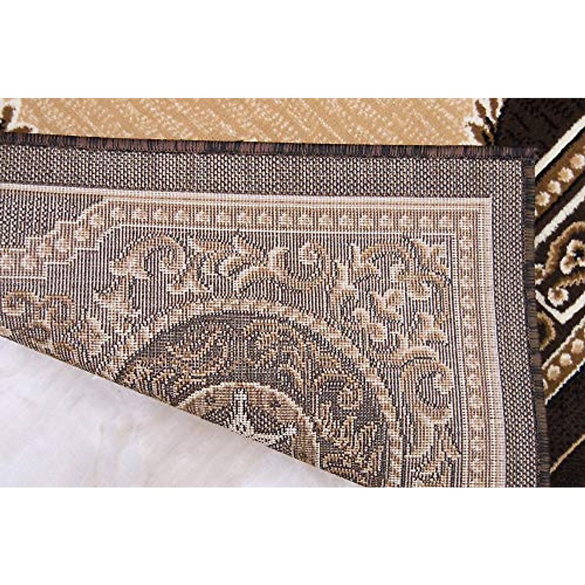 Allstar 5x7 Traditional Accent Rug in Berber with Chocolate Western Texas Star Design (5' x 7')