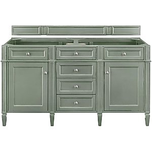 James Martin Vanities 650-V60D-SC 650-V60D Brittany 60" Double Basin Poplar Wood Vanity Cabinet Only
