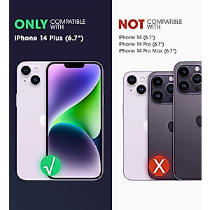 SUPCASE Unicorn Beetle Edge XT Case for iPhone 14 Plus 6.7", with Built-in Screen Protector Slim Frame Clear Protective Case (Purple)