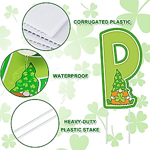 Whaline 11Pcs St. Patrick's Day Yard Signs with 22Pcs Stakes Cartoon Happy St. Patrick's Day Lawn Sign for Indoor Outdoor Home Lawn Decorations Holiday Anniversary Ornaments Party Supplies
