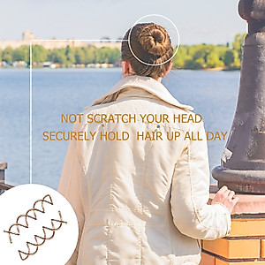 eBoot Spiral Hair Pin Spin Pin Spiral Hair Clip Spin Clip Bun Stick Pick for DIY Hair Style 20 Pack (Rose Gold)