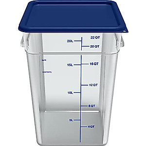 Carlisle FoodService Products CFS Squares Plastic Food Storage Lid 12-22 Quart Royal Blue