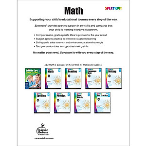 Spectrum 1st Grade Math Workbooks, Ages 6 to 7, Grade 1 Math Workbook, Adding and Subtracting Through 100, Place Value, Fact Families, 2-D and 3-D Shapes - 160 Pages (Volume 2)