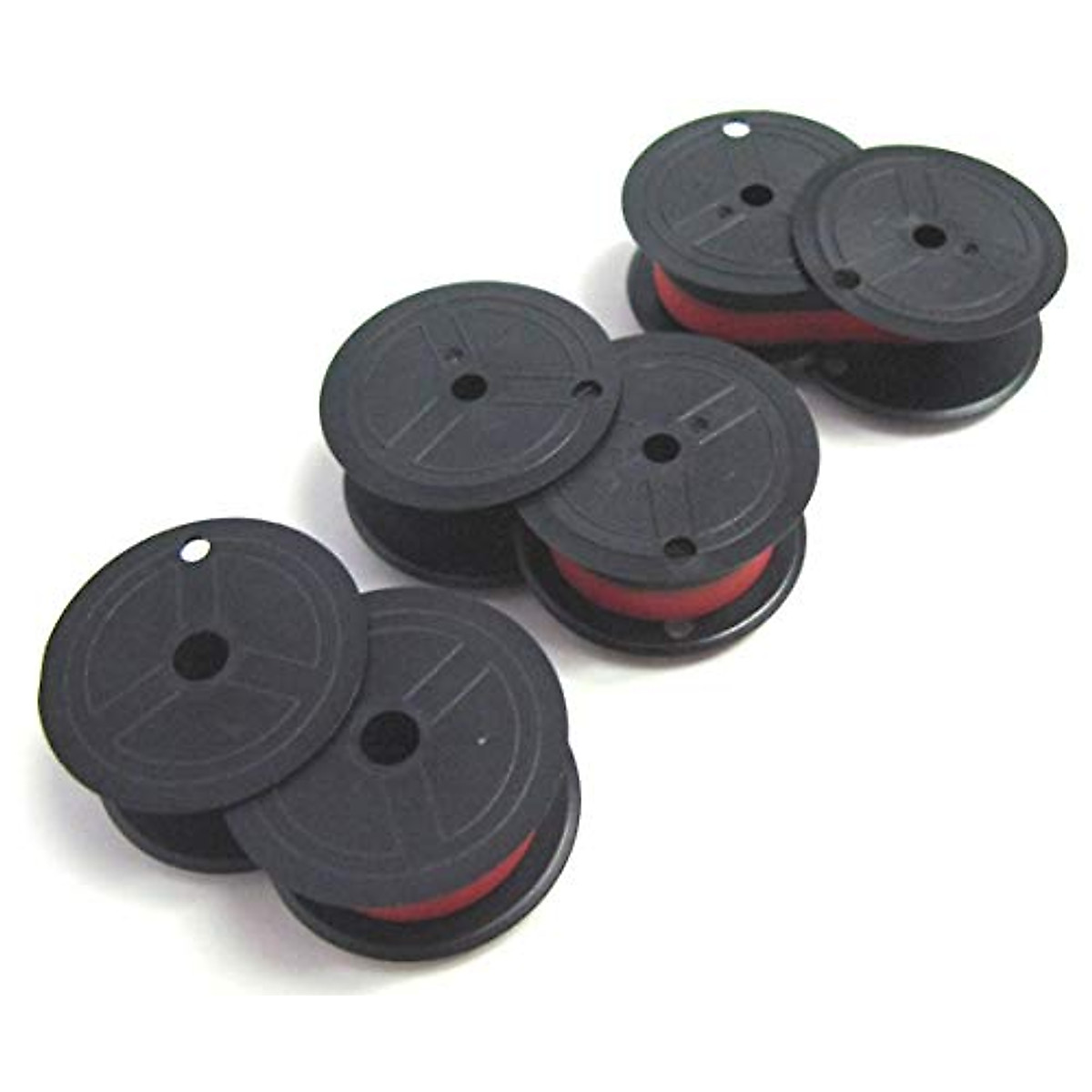 "Package of Three" Sharp EL-1197PIII Calculator Ribbon, Black and Red, Compatible