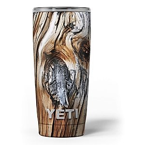Design Skinz Raw Aged Knobby Wood - Skin Decal Vinyl Wrap Kit Compatible with The Yeti Rambler Cooler Tumbler Cups