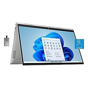 HP 2022 Envy x360 2-in-1 15.6" FHD Touchscreen Laptop, Intel Core i5-1135G7, 16GB DDR4 RAM, 1TB PCIe SSD, Backlit Keyboard, Intel Iris Xe Graphics, Webcam, Windows 11, Silver, 32GB SnowBell USB Card