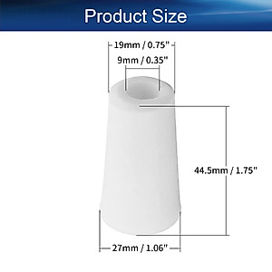 Bettomshin 2Pcs Airlock Stopper 19-27mm/0.75"-1.06" Conical Silicone Stoppers Carboy Suitable for 23mm/0.91" Dia Hole Plugs for Homebrewing Beer Wine Kombucha White