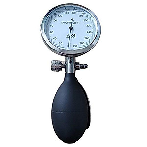 Manual Blood Pressure Cuff, Single Tube Cuff with Pressure Gauge and Inflation Bulb (Large Adult)