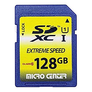 128GB Class 10 SDXC Flash Memory Card Full Size SD Card USH-I U1 Trail Camera Memory Card by Micro Center