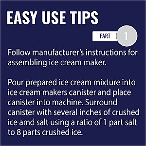 Ice Cream Salt - All-Natural Rock Salt for Ice Cream Maker, Universally Compatible with All Ice Cream Makers that Use Rock Salt - Exceptionally High Food-Grade Quality - 5 Lb. Bag