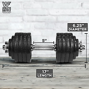 CAPHAUS Adjustable Dumbbells, 20lb, 25lb, 30lb, 52.5lb & 100lb Options, Exercise Fitness Equipment for Home Gym, Muscle Building & Core Fitness