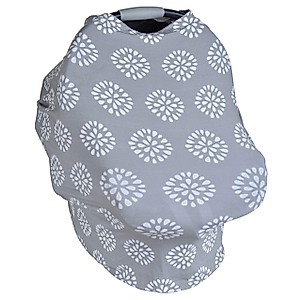 Nuby Carrier Car Seat Cover and Shopping Cart Cover - Multipurpose can be Used as Nursing Cover and Scarf