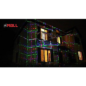 LedMall Motion 8 Patterns in 1 Red, Green, and Blue Outdoor Christmas Laser Lights Projector with remote control and Security Lock