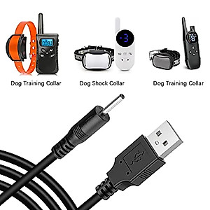 LED Light up Dog Bark Collar DC2.5mm Charger Cord-Charging Cable,Dog Barking Shock Collar Charger Replacement Compatible for Masbrill,Pceotllar,eXuby,Paipaitek Shock Training Collar Adapter