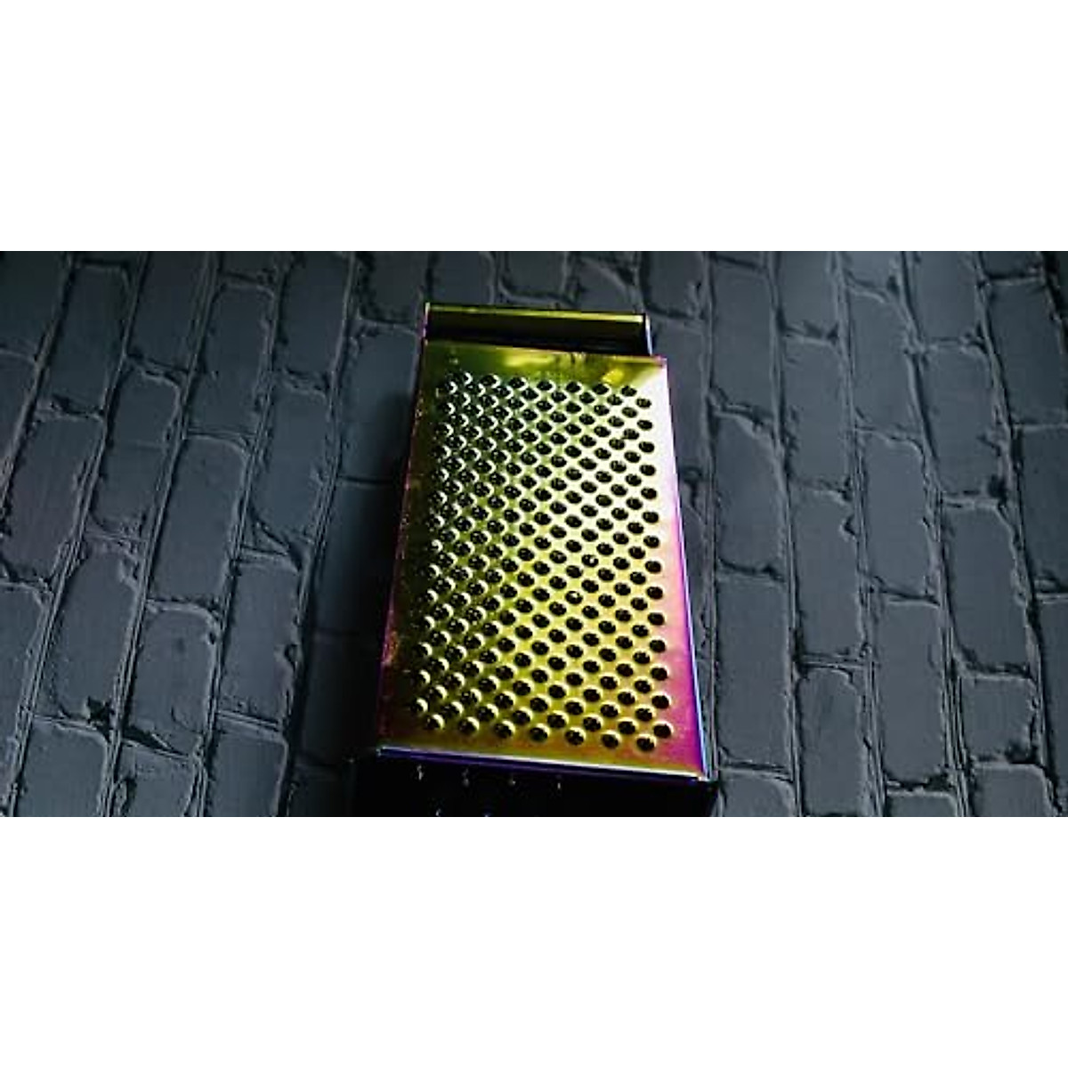 Large Stainless Steel 4 Sides Grater Slicer with Handle, Multifunctional Cutter Planing for Ginger, Garlic, Cucumbers, Carrots, Cheese, Potato, Ergonomic Design Kitchen Gadgets Accessories Gold