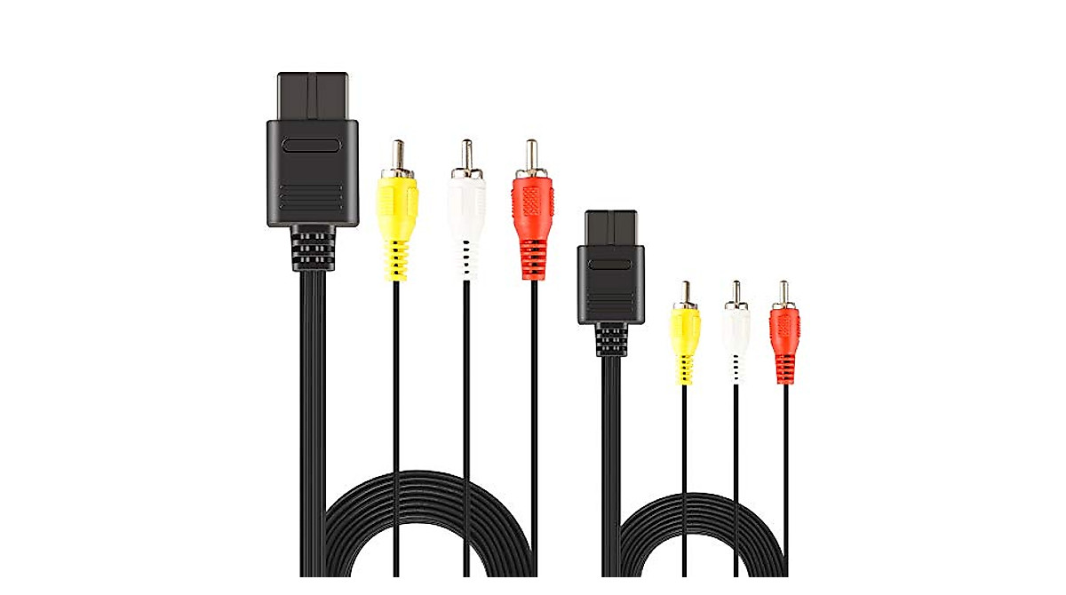 2 Pack 6Ft AV Cable for Nintendo 64, GameCube & SNES - Retro Gaming