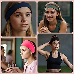 CoverYourHair Wide Headbands for Women - Cotton Thick Headbands for Women - (12 Pack Wide Headbands)
