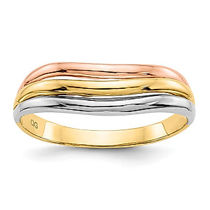 Jewels By Lux 14K Tri Color Gold Fancy Ring