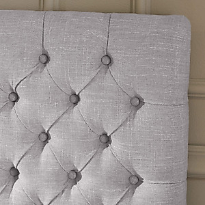 Christopher Knight Home Jezebel Button Tufted Fabric Headboard, Queen, Sand
