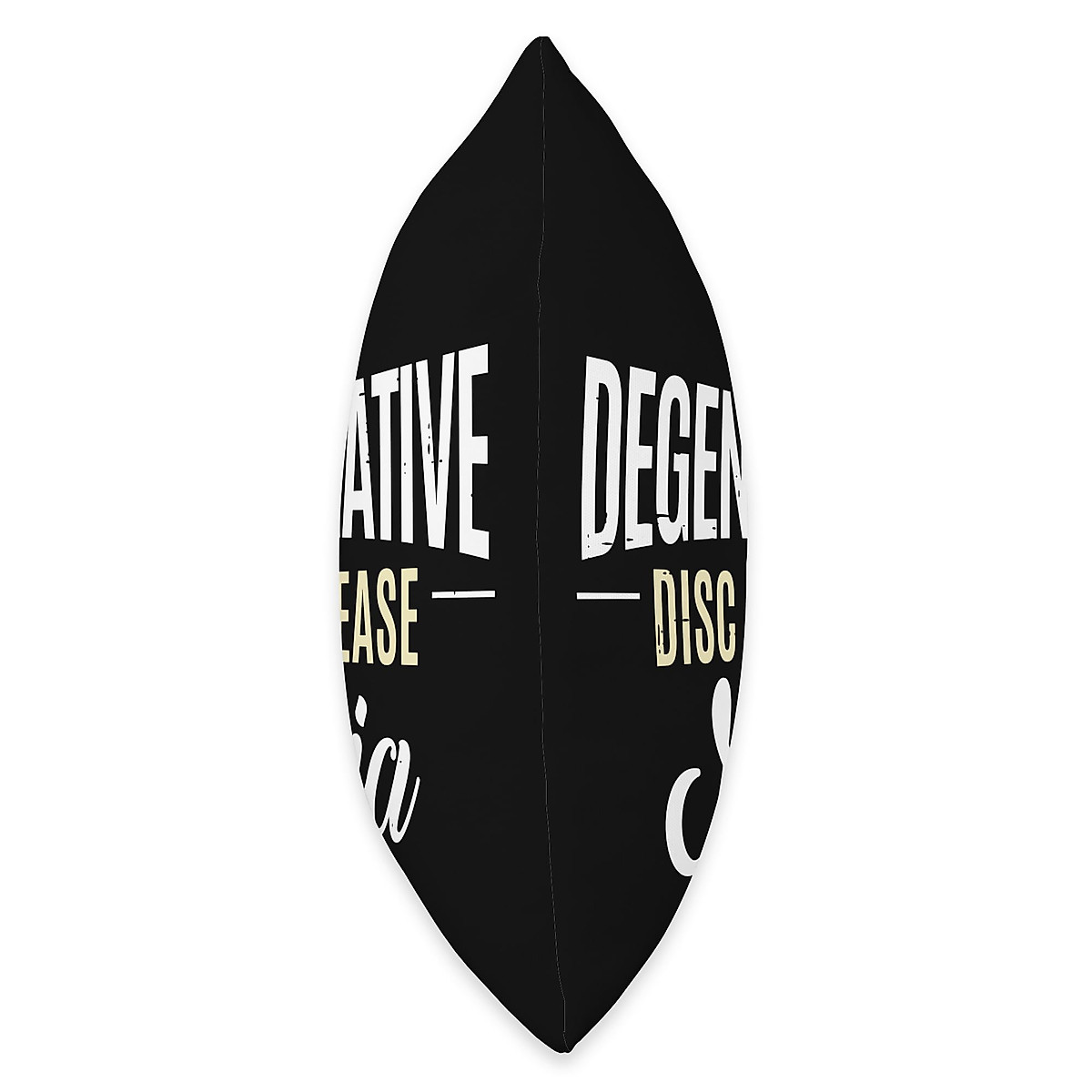 DDD Fighter Survivor Cream Ribbon Support Degenerative Disc Disease Ninja DDD Awareness Month Throw Pillow, 16x16, Multicolor