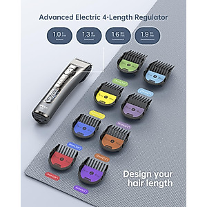 opove H5 Hair Clippers for Men, Professional Cordless Clippers with 250min Runtime & Smart LCD, Quiet Hair Trimmer, Perfect for Kids, Bearded Men, Women & Barbers (Black Gift Boxed)